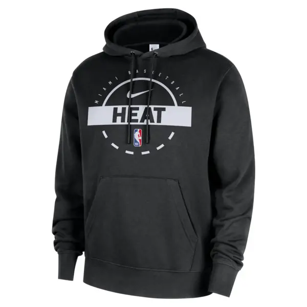 Nike Miami Heat Club Nba Practice Pullover Hoodie - Black