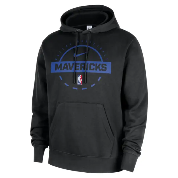 Nike Dallas Mavericks Club Nba Practice Pullover Hoodie - Black