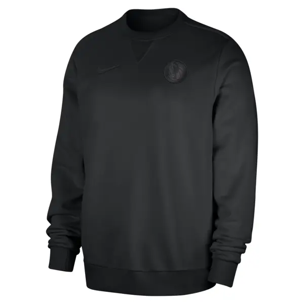 Nike Dallas Mavericks Standard Issue Dri-fit Nba Crew-neck Sweatshirt - Black