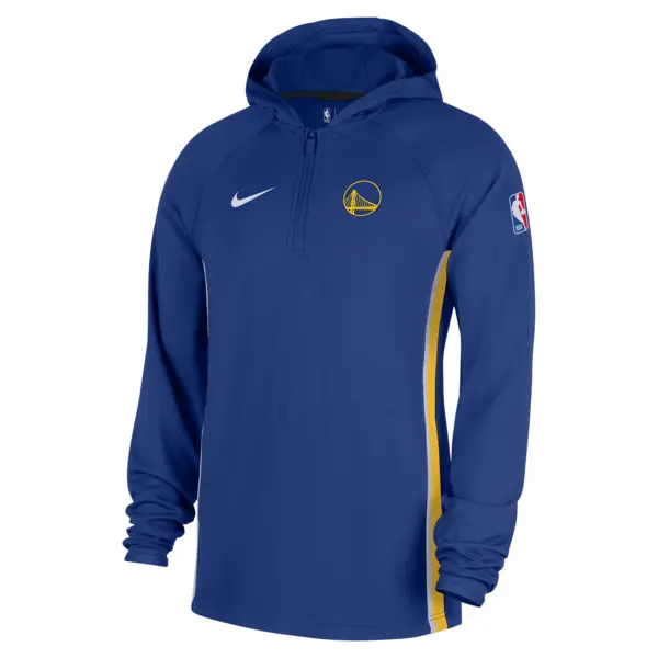 Nike Golden State Warriors Dri-fit Nba 1/4-zip Hoodie - Blue
