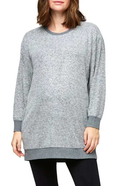 NOM MATERNITY Double-layer Cloud Knit Maternity & Nursing Sweatshirt