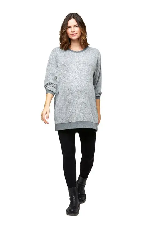 NOM MATERNITY Double-layer Cloud Knit Maternity & Nursing Sweatshirt