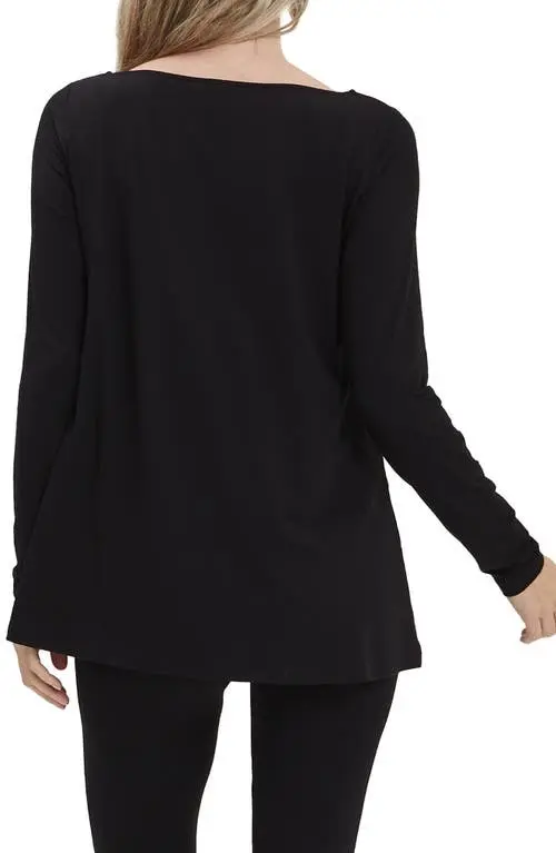 NOM MATERNITY Nicolette Long Sleeve Maternity & Nursing Tee