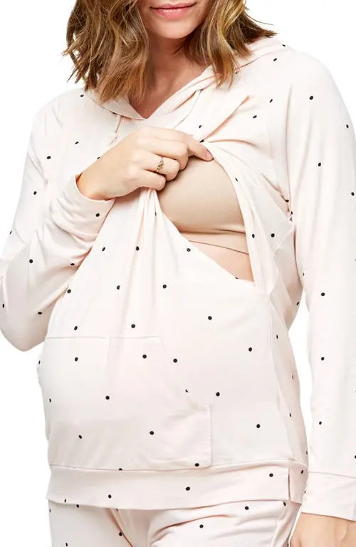 NOM MATERNITY Simone Maternity & Nursing Hoodie - Dots