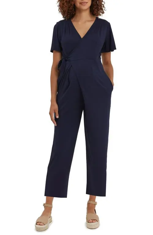 NOM MATERNITY Lucia Jumpsuit - Navy