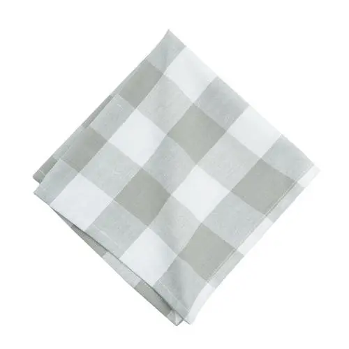 C&F HOME Franklin Slate Gingham Check Napkin Set Of 6 - Grey