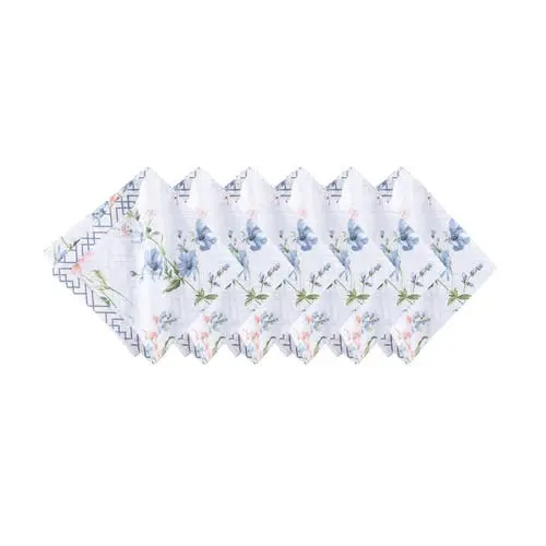 C&F HOME Cynthia Napkins Set Of 6 - Blue