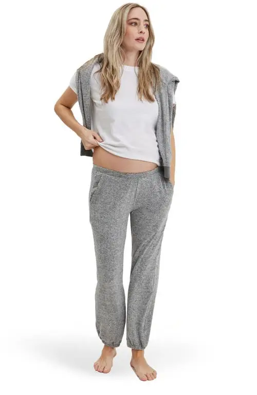 NOM MATERNITY Wren Under-the-belly Maternity Lounge Pants - Grey