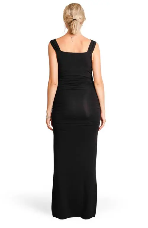 NOM MATERNITY Zoey Body-con Maxi Dress - Black