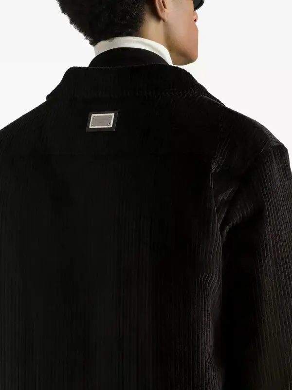 Dolce & Gabbana Corduroy Flap-pocket Jacket - Black