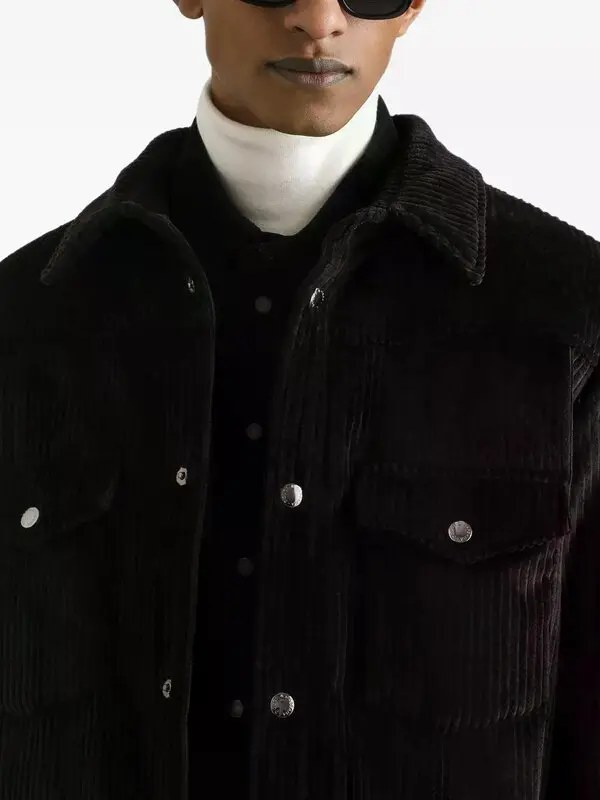 Dolce & Gabbana Corduroy Flap-pocket Jacket - Black