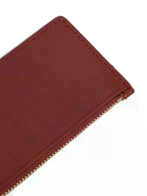 Patrizia Pepe Logo-lettering Leather Card Holder - Red