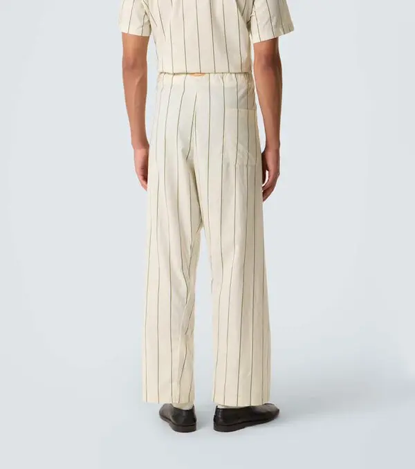 BODE Celery Striped Cotton Pajama Pants