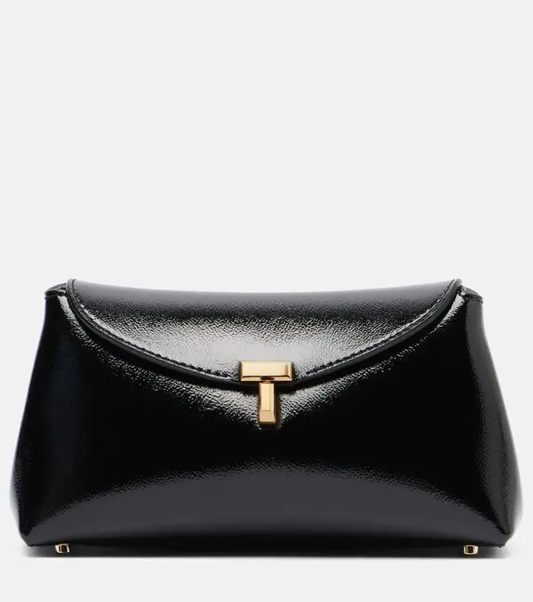 TOTEME T-lock Mini Patent Leather Clutch
