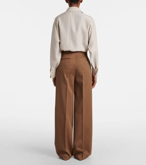 FFORME Agel High-rise Wide-leg Virgin Wool Pants