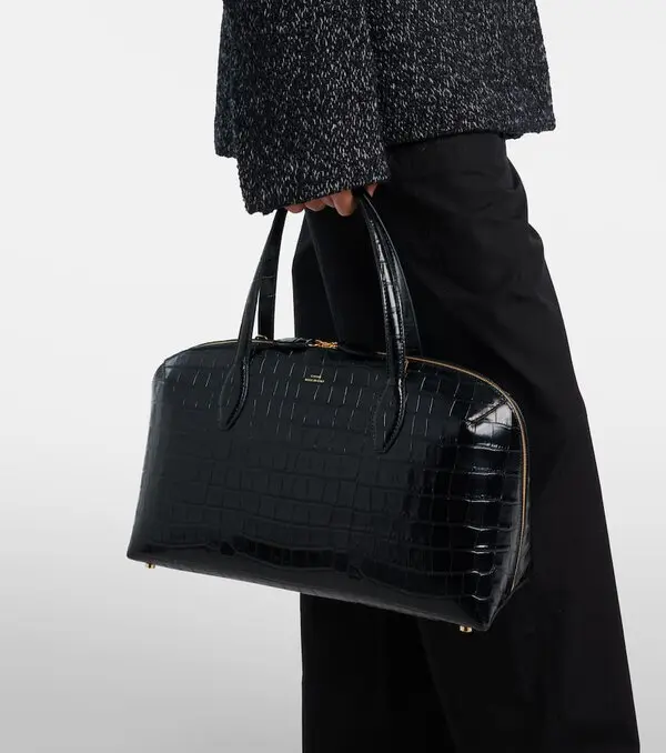 TOTEME Lounge Medium Croc-effect Leather Tote Bag
