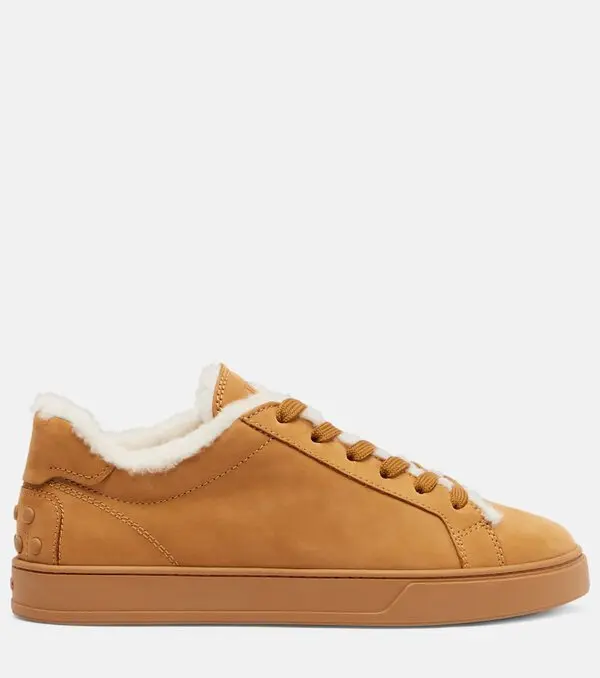 TOD'S Shearling-lined Suede Sneakers