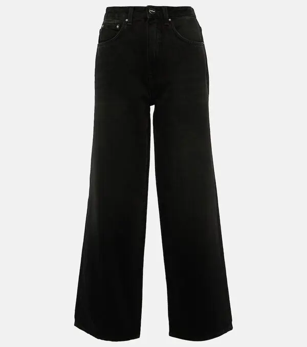 TOTEME High-rise Wide-leg Jeans - Black