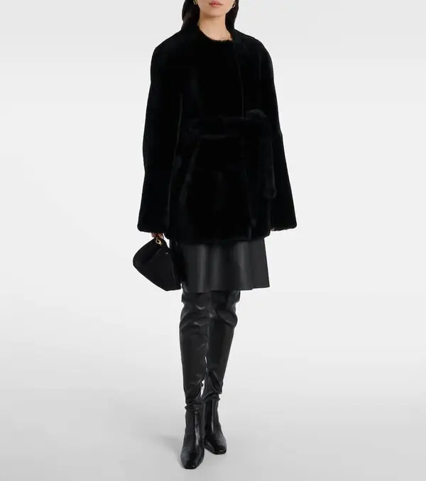 TOTEME Shearling Jacket - Black