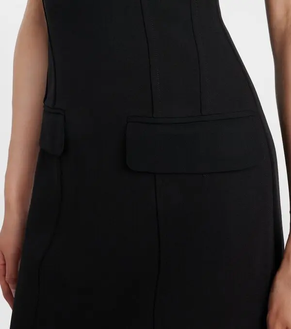 TOTEME Bustier Flap Pocket Dress - Black