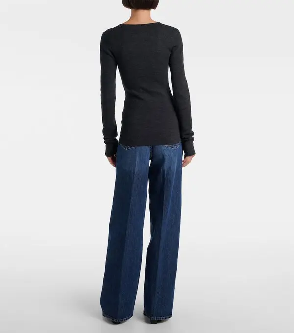 TOTEME Compact Wool-blend Sweater - Grey