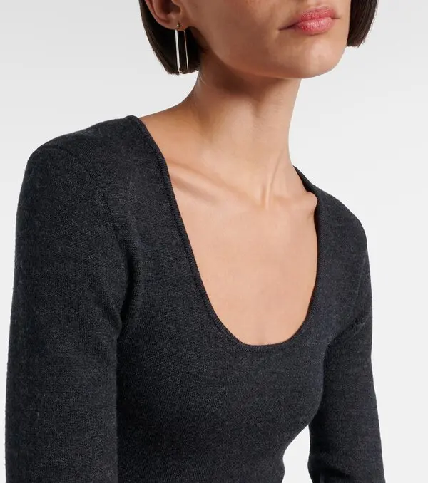 TOTEME Compact Wool-blend Sweater - Grey