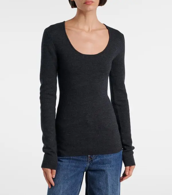 TOTEME Compact Wool-blend Sweater - Grey