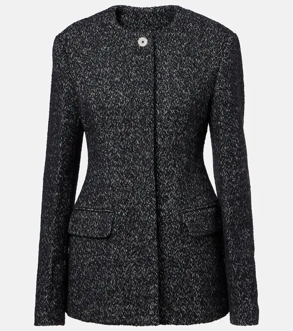 TOTEME Wool-blend Tweed Blazer - Black