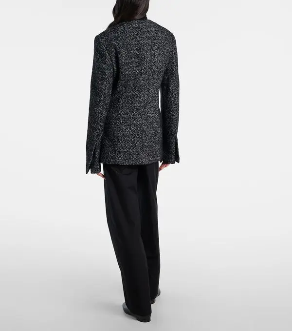 TOTEME Wool-blend Tweed Blazer - Black