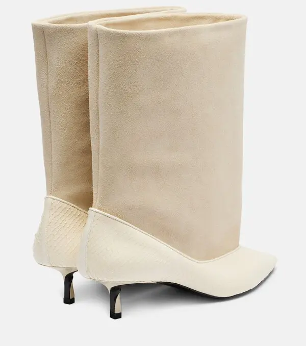 Jacquemus Tourni Leather And Suede Ankle Boots