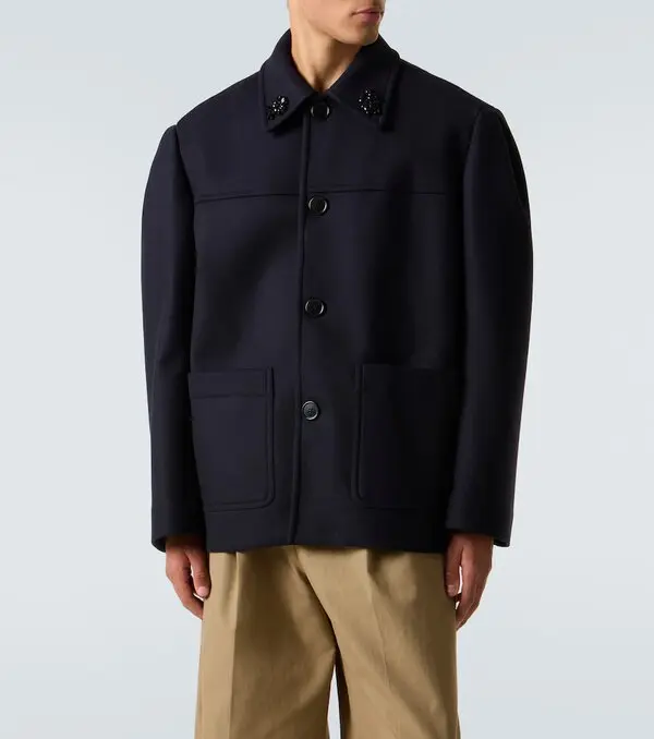 Simone Rocha Embellished Wool-blend Jacket