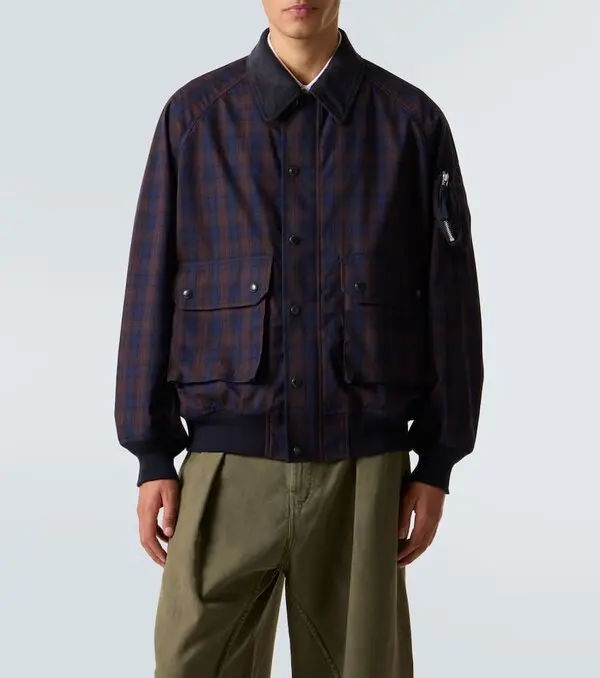 Comme Des Garçons Checked Cotton Blouson
