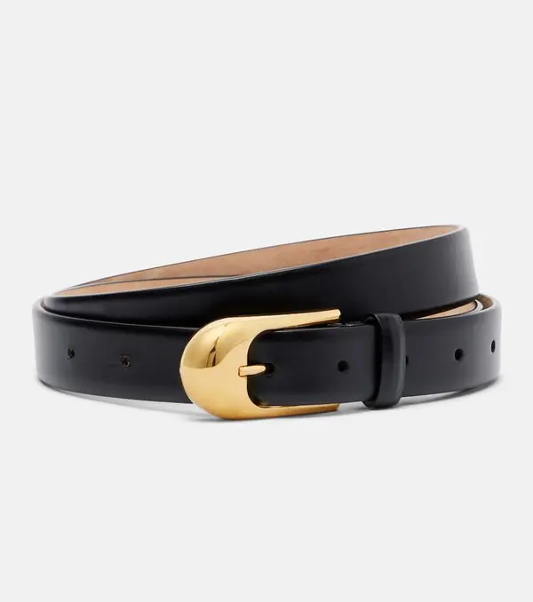 Khaite Dome Leather Belt - Black