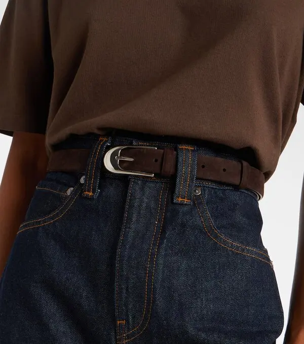 Khaite - Dome 25mm Suede Belt