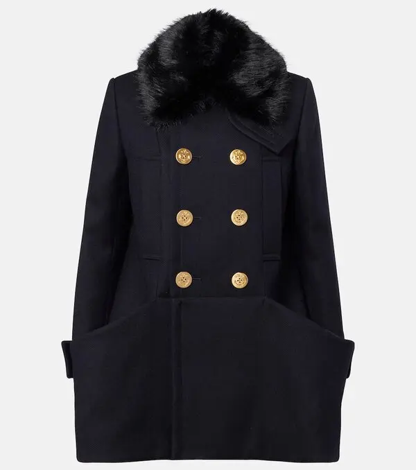 Sacai Wool Melton Coat