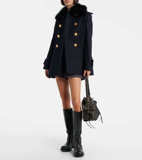 Sacai Wool Melton Coat