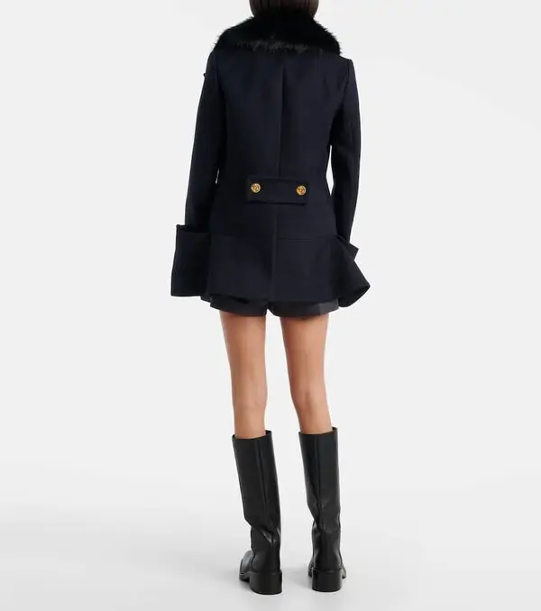Sacai Wool Melton Coat