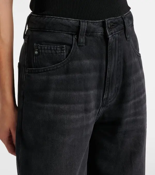 Ag Helsinki High-rise Wide-leg Jeans - Black