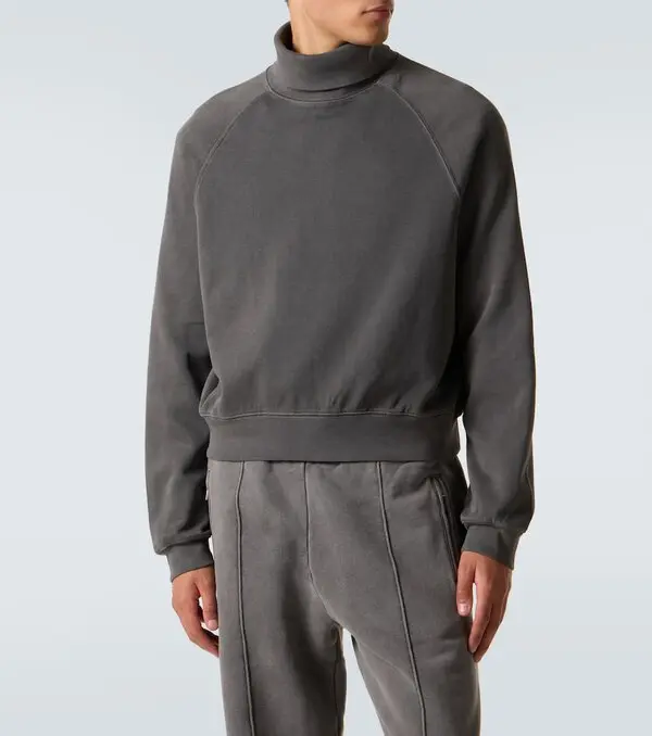 Our Legacy Scholar Cotton Jersey Turtleneck Sweater - Grey