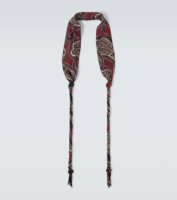 Our Legacy Twisted Paisley Silk Neck Tie - Burgundy