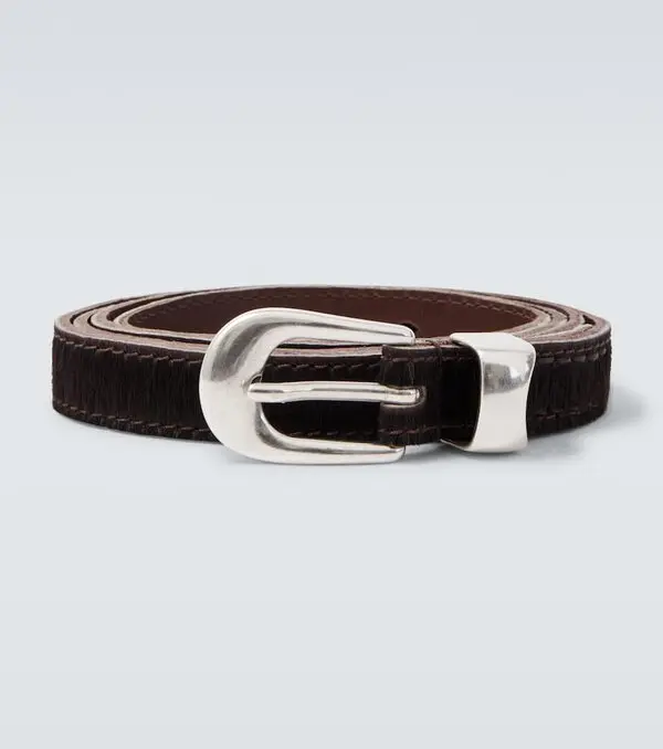 Our Legacy 2cm Calf Hair Belt - Brown