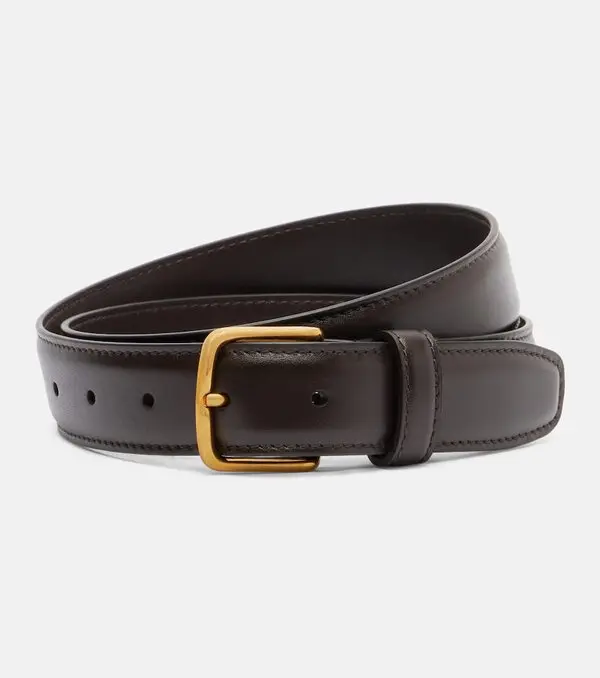 THE ROW Classic Leather Belt - Brown