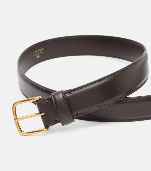 THE ROW Classic Leather Belt - Brown