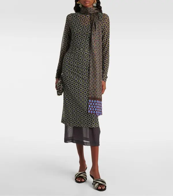 Dries Van Noten 75 Leather Wedge Mules