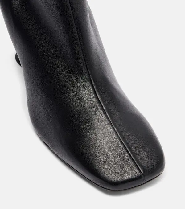Dries Van Noten 75 Leather Ankle Boots - Black