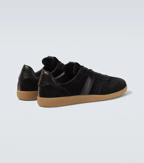 TOM FORD Leather-trimmed Suede Sneakers