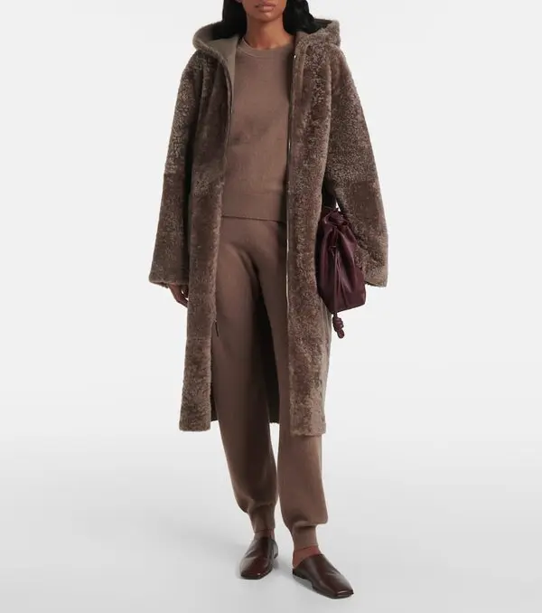 JOSEPH Reversible Shearling And Leather Hooded Coat