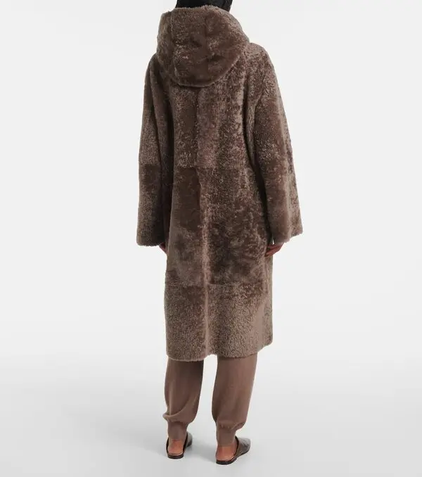 JOSEPH Reversible Shearling And Leather Hooded Coat