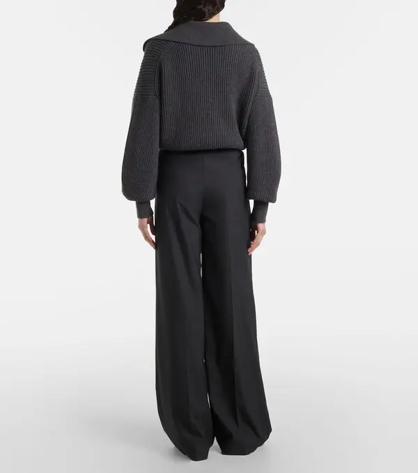 JOSEPH Alanel Virgin Wool Wide-leg Trousers