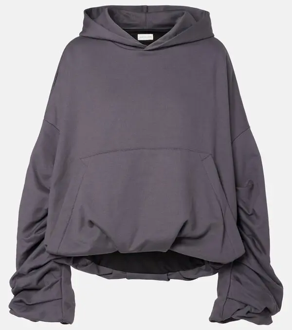 Dries Van Noten Hannett Cotton Hoodie - Grey